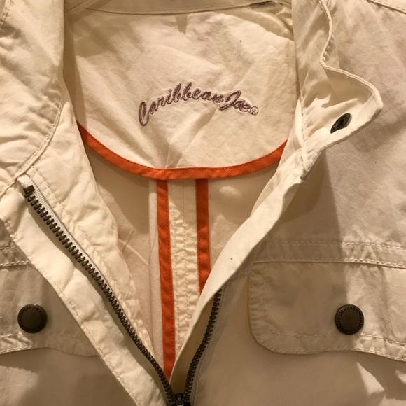 Caribbean Joe | Jackets & Coats | Creme Cotton Caribbean Joe Szm Jacket ...